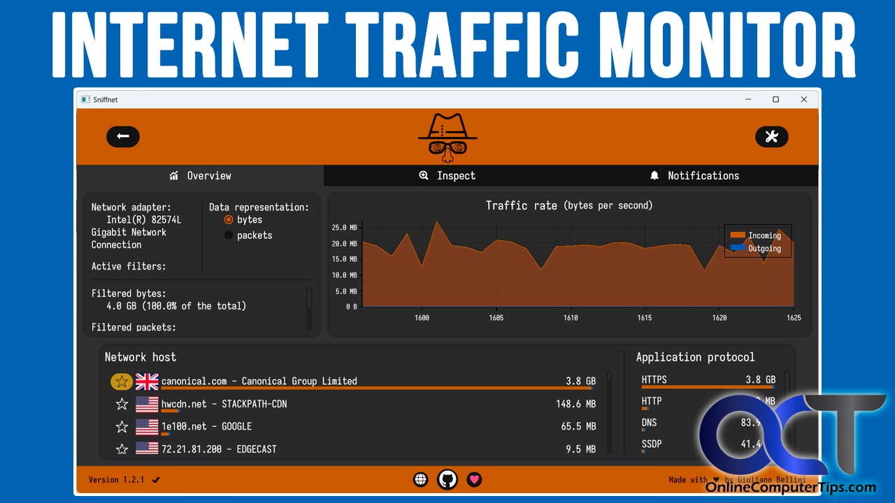 How to Monitor Your Network and Internet Traffic with Sniffnet - Online ...