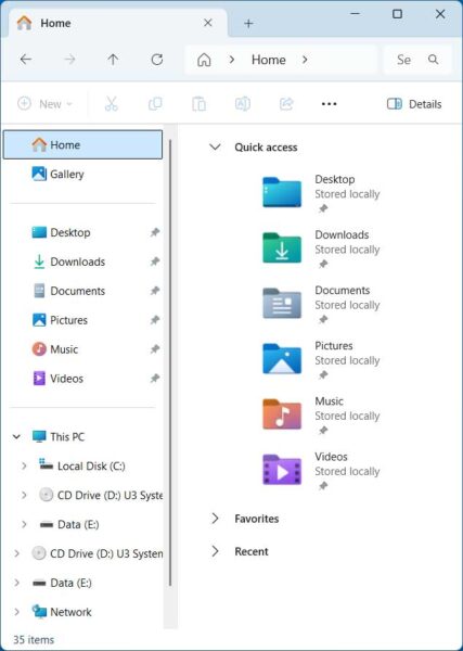 Add Your User Profile Folders to the Navigation Pane in File Explorer
