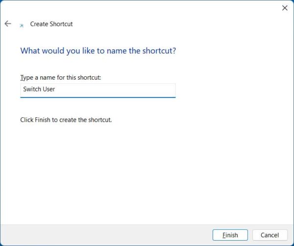Create a Switch User Shortcut for Your Taskbar, Desktop or Start Menu