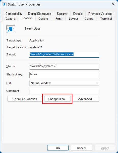 Create a Switch User Shortcut for Your Taskbar, Desktop or Start Menu