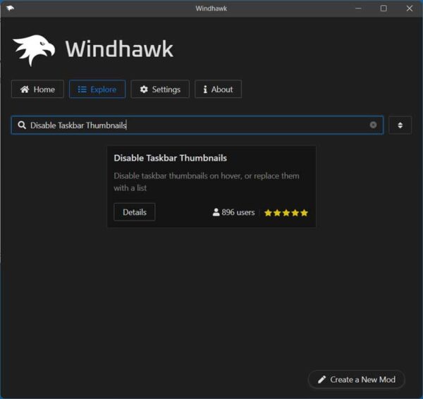 Change or Disable the Windows Taskbar App Thumbnail Hover Over Options