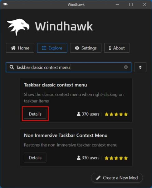 Restore the Classic Windows Taskbar Right Click Menu Options