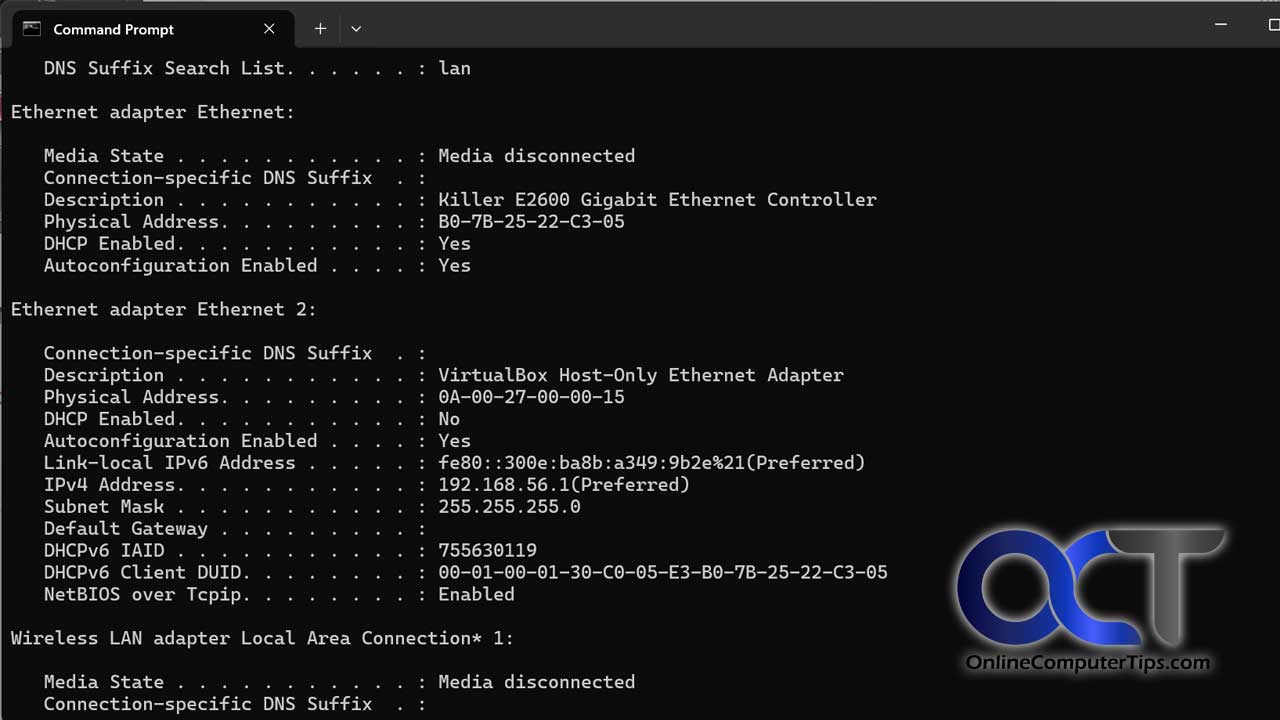 Common Networking Commands - Online Computer Tips