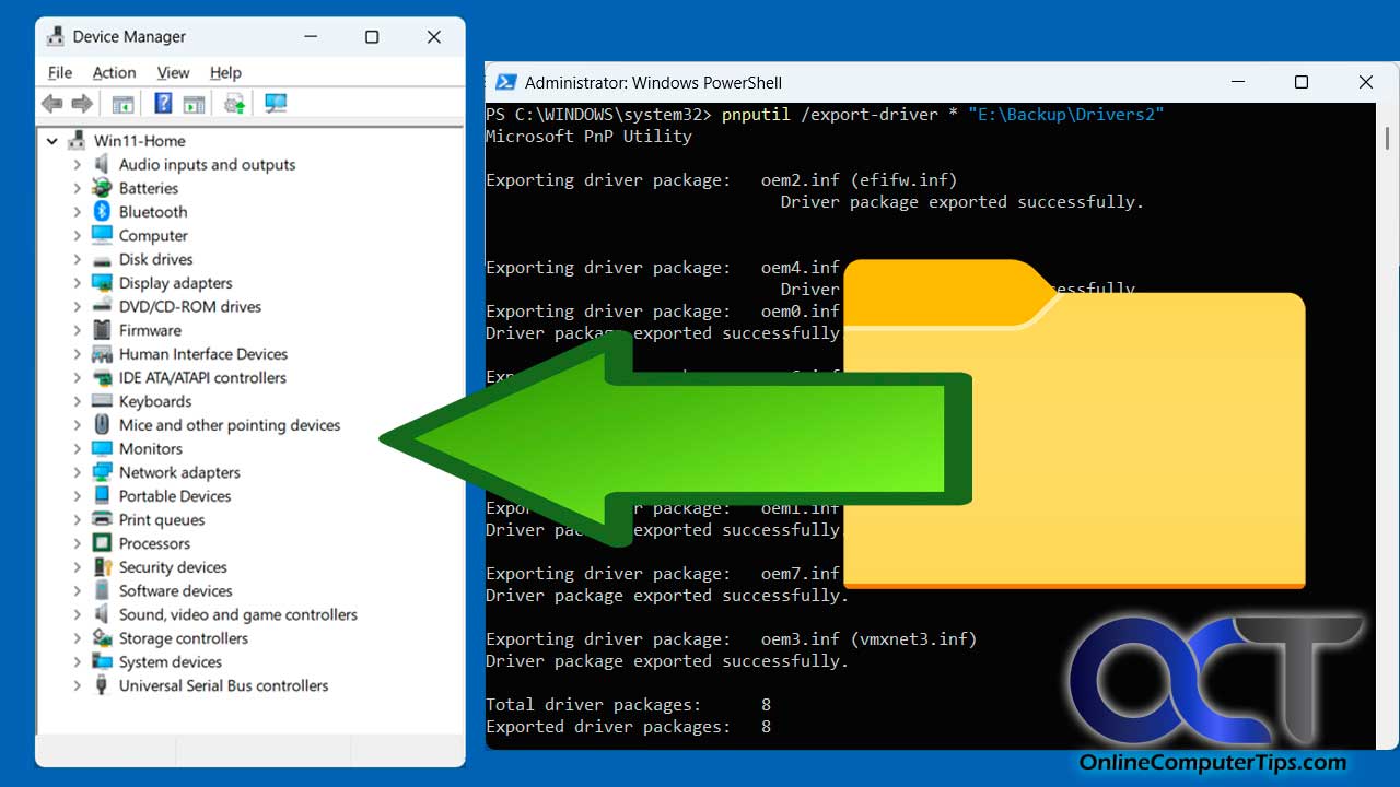 Export or Backup your Windows 3rd Party Drivers and Reinstall Them