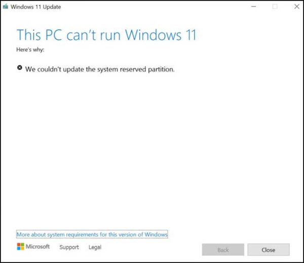 Free Up Space on a GPT Configured EFI System Partition to Upgrade Your PC