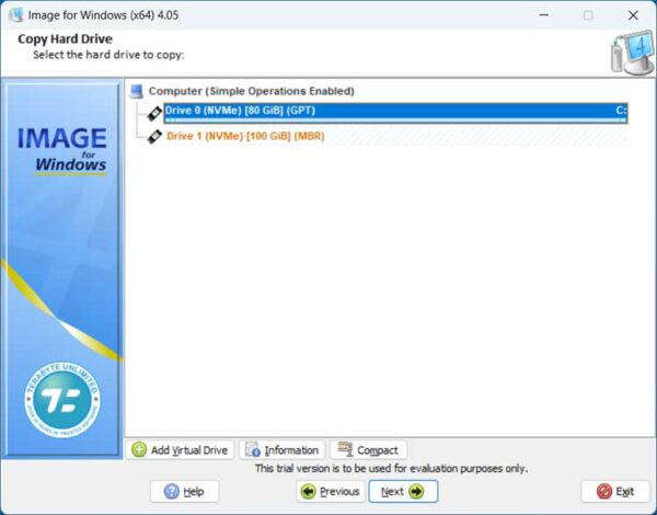 Clone Your Windows System Drive with TeraByte Image for Windows