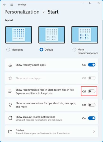How to Remove the Recommended Section from the Windows 11 Start Menu