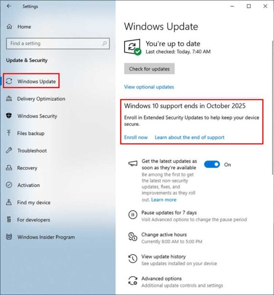 How to Extend Windows 10 Support for an Additional Year
