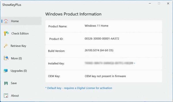 Find your Windows Retail, OEM or License Key from Another Windows Drive