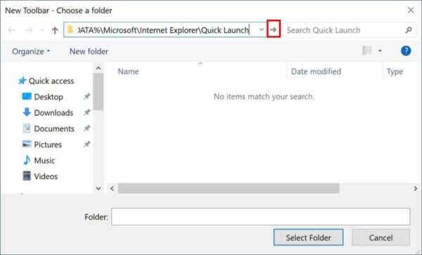 How to Add the Quick Launch Toolbar to the Windows 10 Taskbar - Online ...