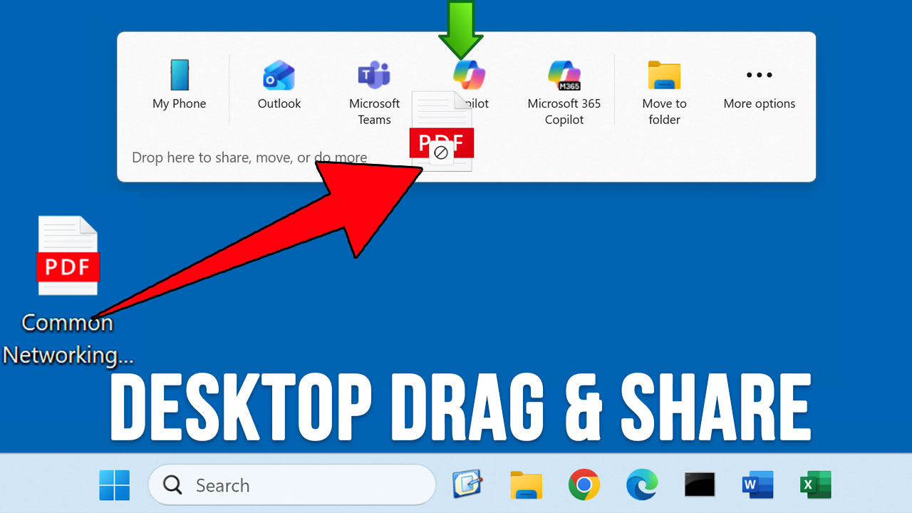 How to Use the Windows 11 Desktop Drag and Drop Tray - Online Computer Tips